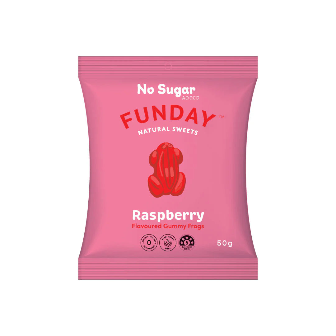 Funday - Raspberry Frogs 50g – Bendigo Fresh